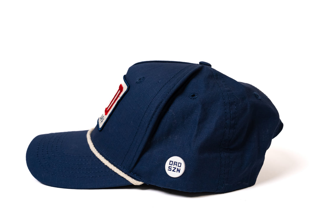 DAD No Days Off Hat - Blue/Red/White